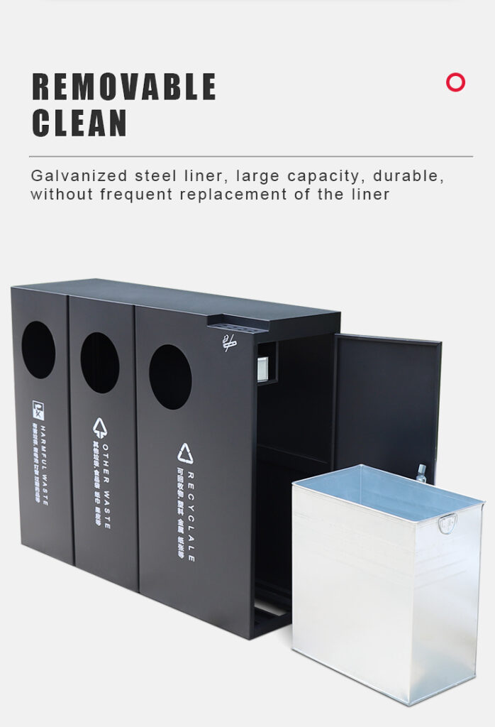 Outdoor 3&4 Compartment Waste Bins – Litter Luggers